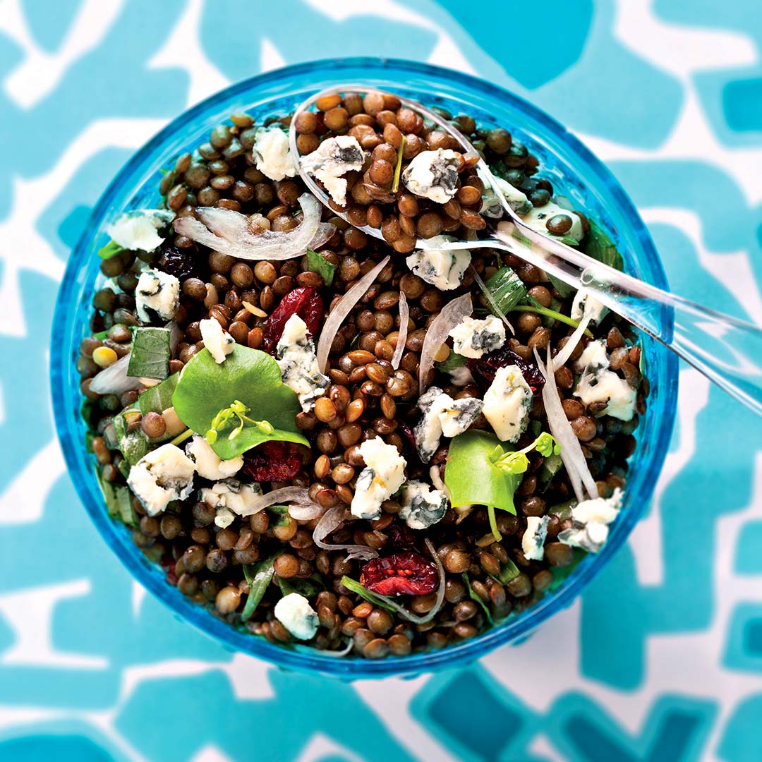 Salade de lentilles au Bleu d'Auvergne - Fromage AOP Bleu d'Auvergne